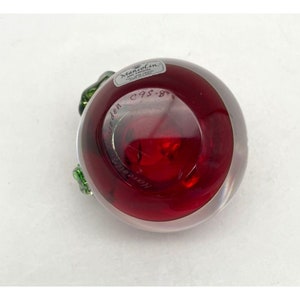Vtg. Marcolin Art Crystal Red Apple Signed Made in Sweden - Etsy