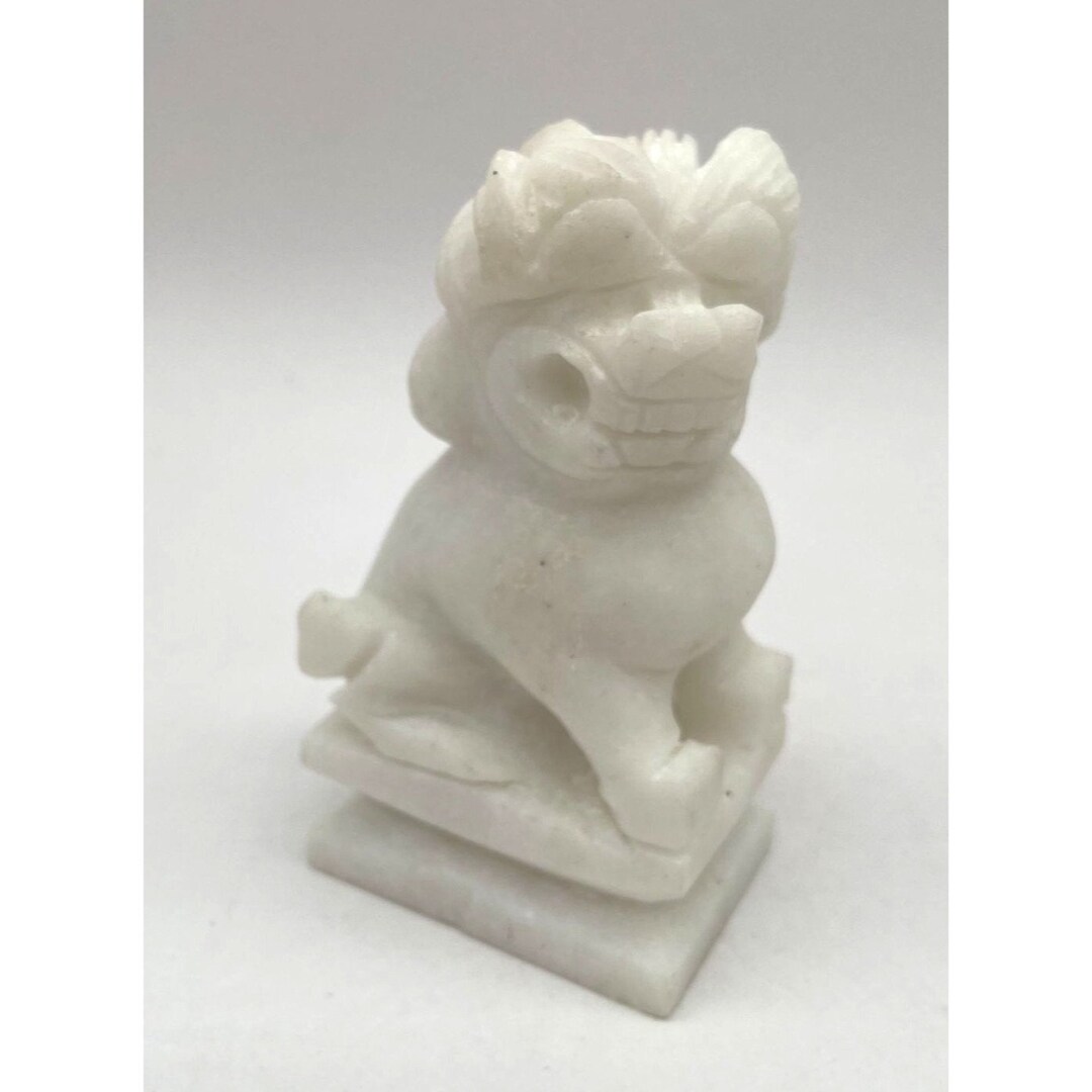 Alabaster White Foo Dog Asian Lion - Etsy