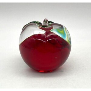 Vtg. Marcolin Art Crystal Red Apple Signed Made in Sweden - Etsy