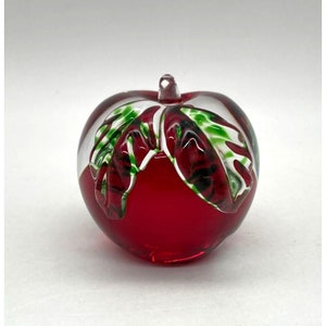 Vtg. Marcolin Art Crystal Red Apple Signed Made in Sweden - Etsy