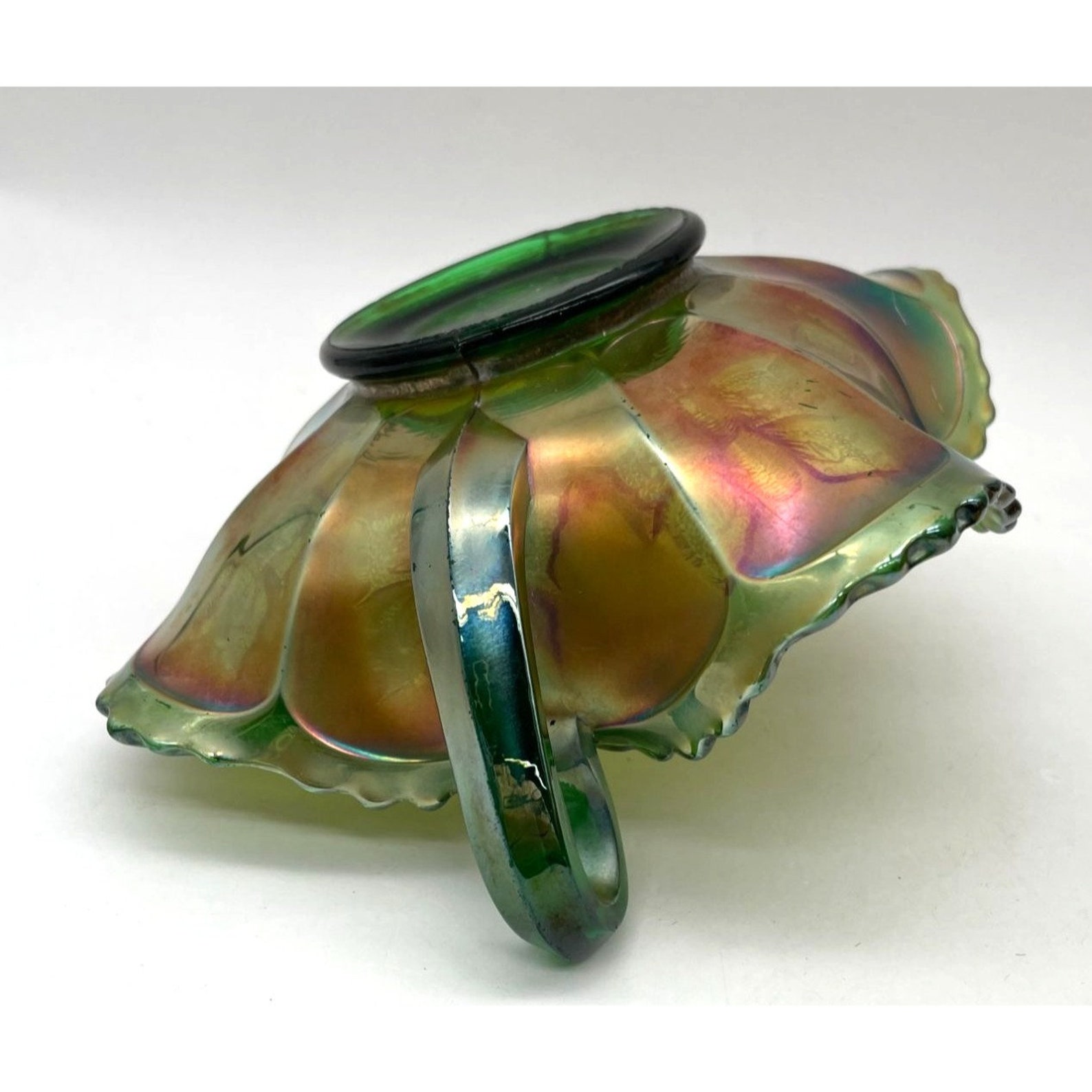 Vtg. Fenton Carnival Glass Butterfly Handled Bon Bon Dish - Etsy