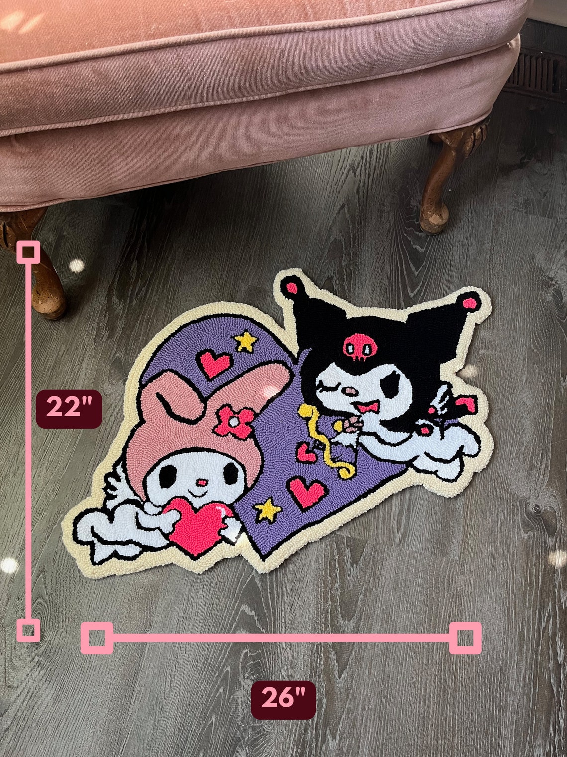 Hello Kitty Kawaii Tufted Rug Sanrio Characters My Melody - Etsy