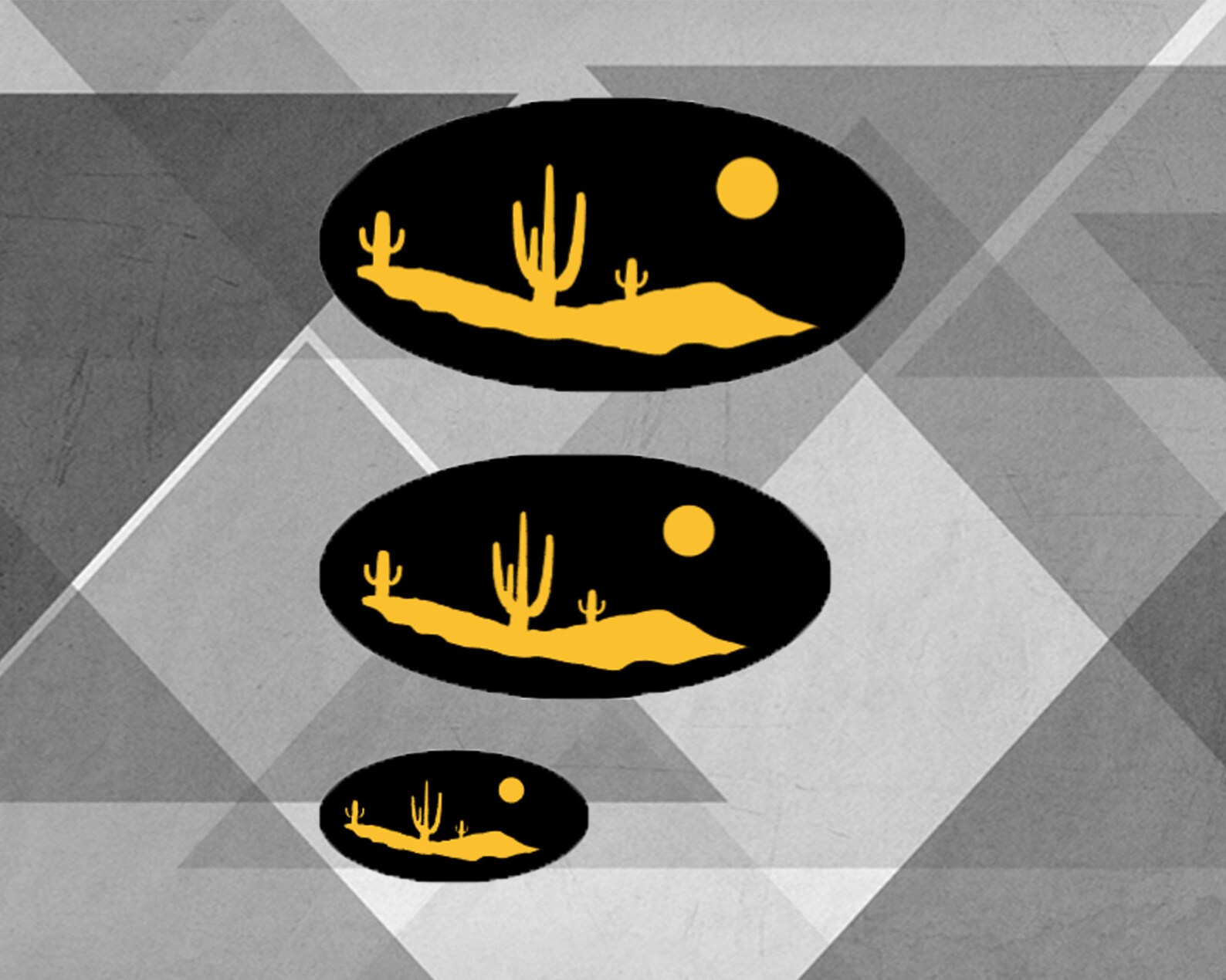 For Subaru Emblem Overlay Desert Landscape Vinyl Sticker - Etsy