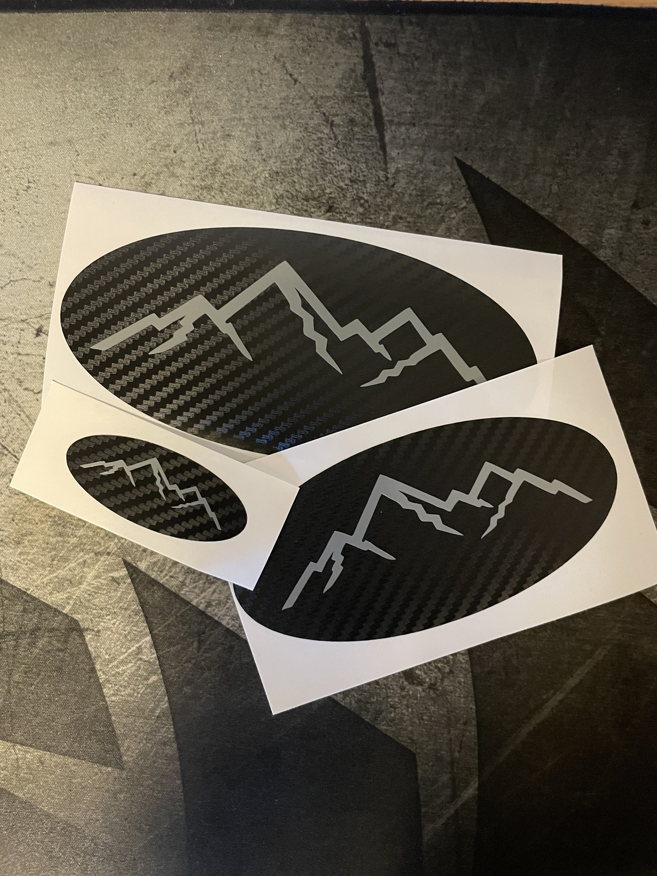 For Subaru Emblem Overlay Mountain Range Vinyl Sticker | Etsy