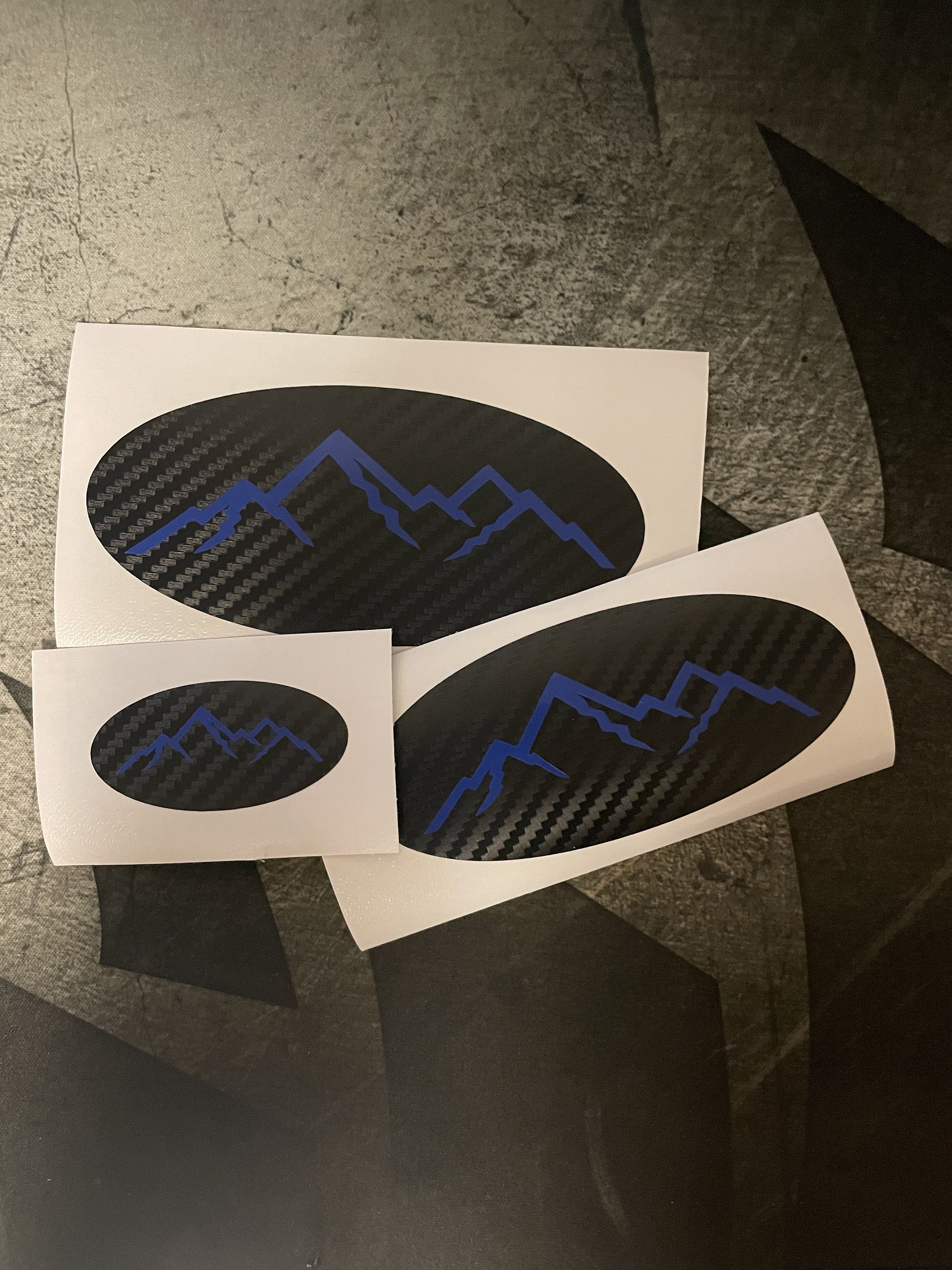 For Subaru Emblem Overlay Mountain Range Vinyl Sticker | Etsy