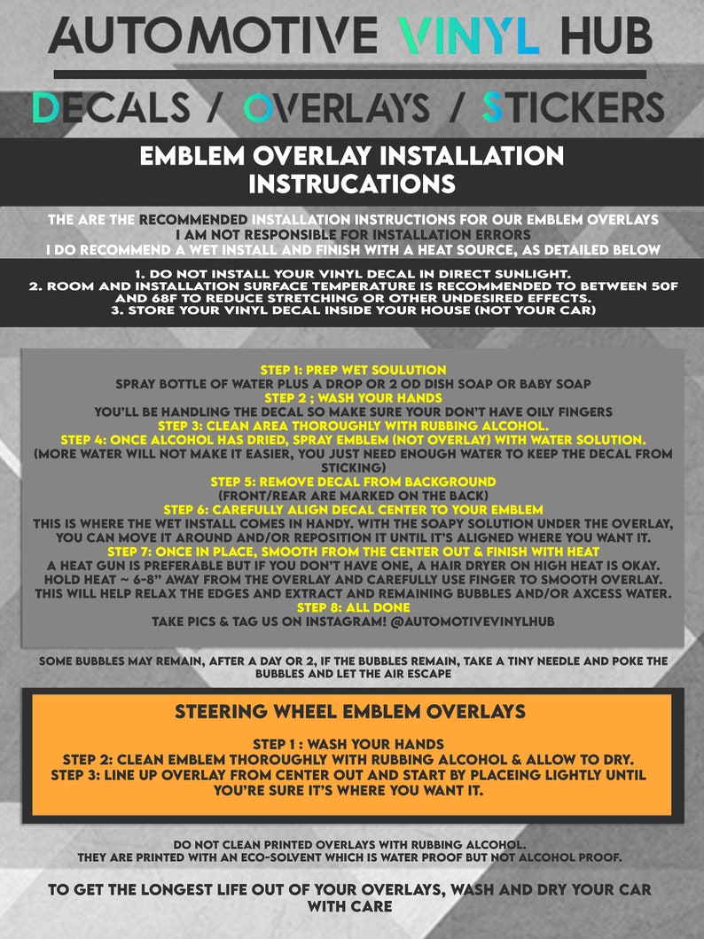 Subie Emblem Overlays Bass Fish Vinyl Sticker Emblem Decal - Etsy