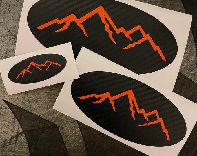 For Subaru Emblem Overlay | Mountain Range | Vinyl Sticker Emblem Decal ...