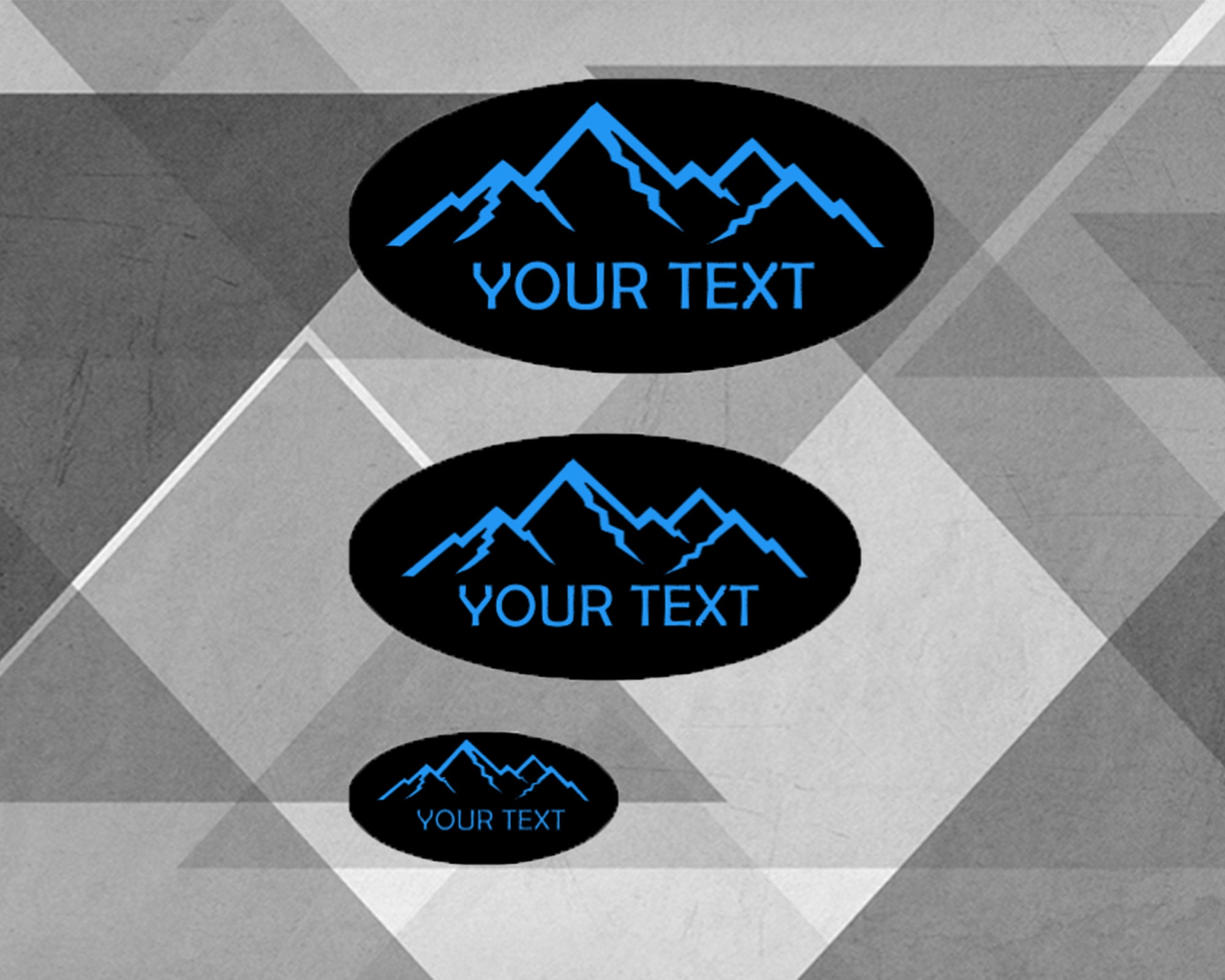 For Subaru Emblem Overlay Custom Text Mountain Range Vinyl - Etsy