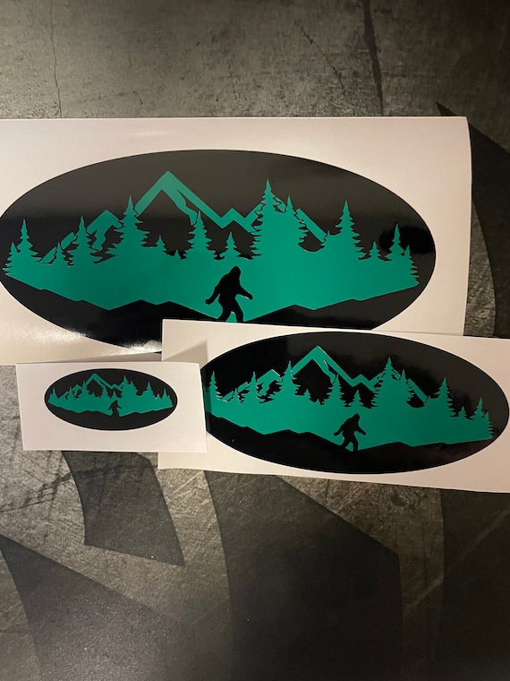 For Subaru Emblem Overlay Mountain Pines Bigfoot Vinyl - Etsy