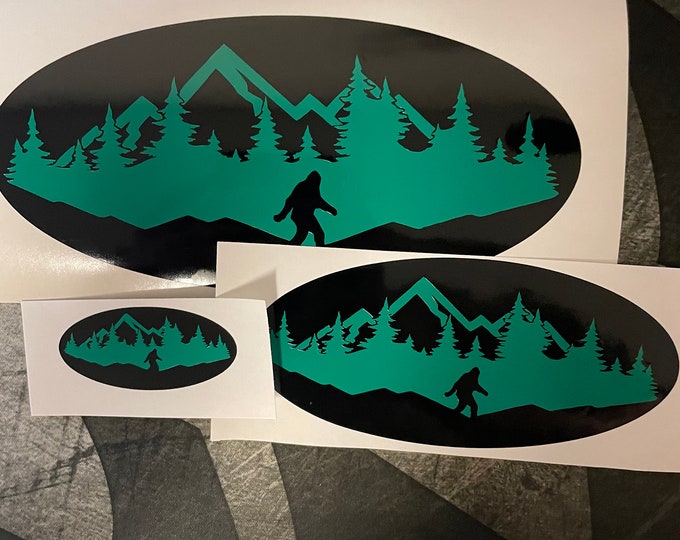 For Subaru Emblem Overlay | Mountain Pines Bigfoot | Vinyl Sticker ...