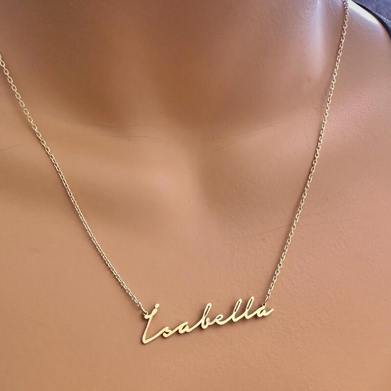 Gold Name Necklace - Etsy