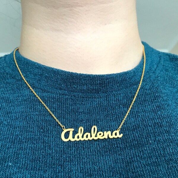 Gold Name Necklace - Etsy
