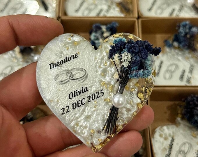 Resin Magnet Wedding Favors, Wedding Favors for Guests in Bulk, Epoxy ...