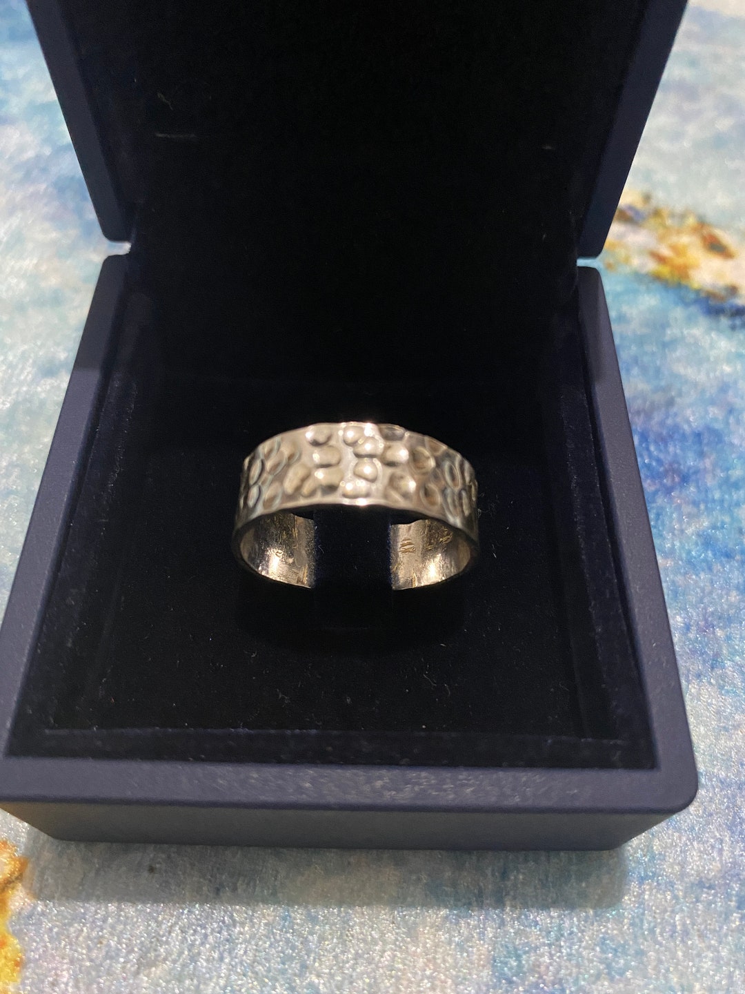 14k Solid Gold Band, Wide Wedding Ring for Women, Cigar Band Ring ...