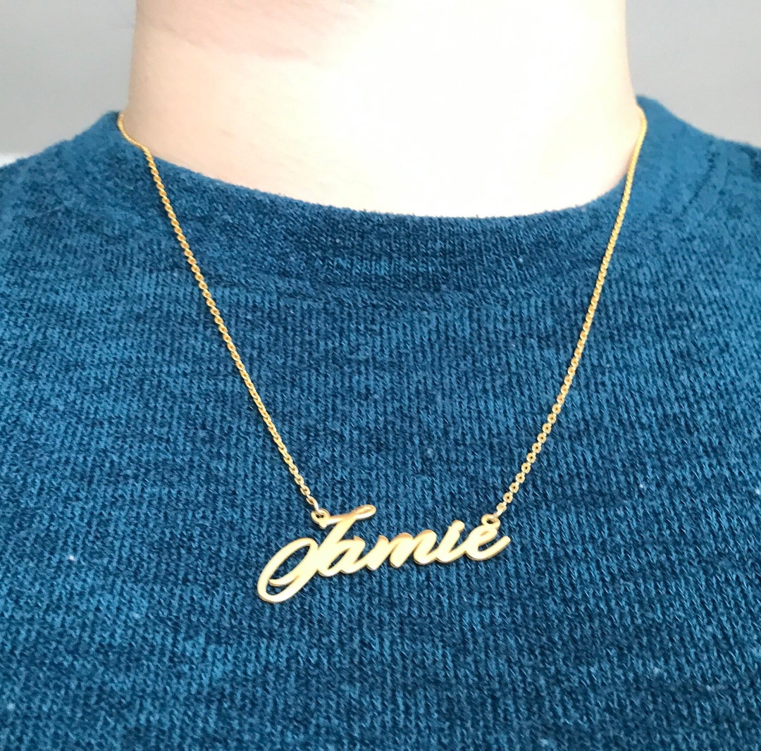 Name necklace, custom name necklace, personalize necklace, silver name ...