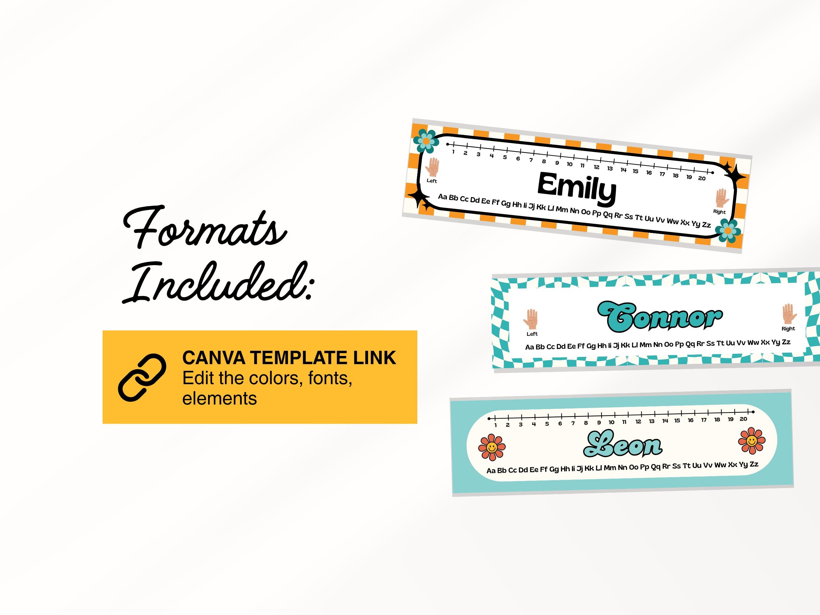 Student Desk Name Tags, Printable Student Labels, Editable Name Tags ...