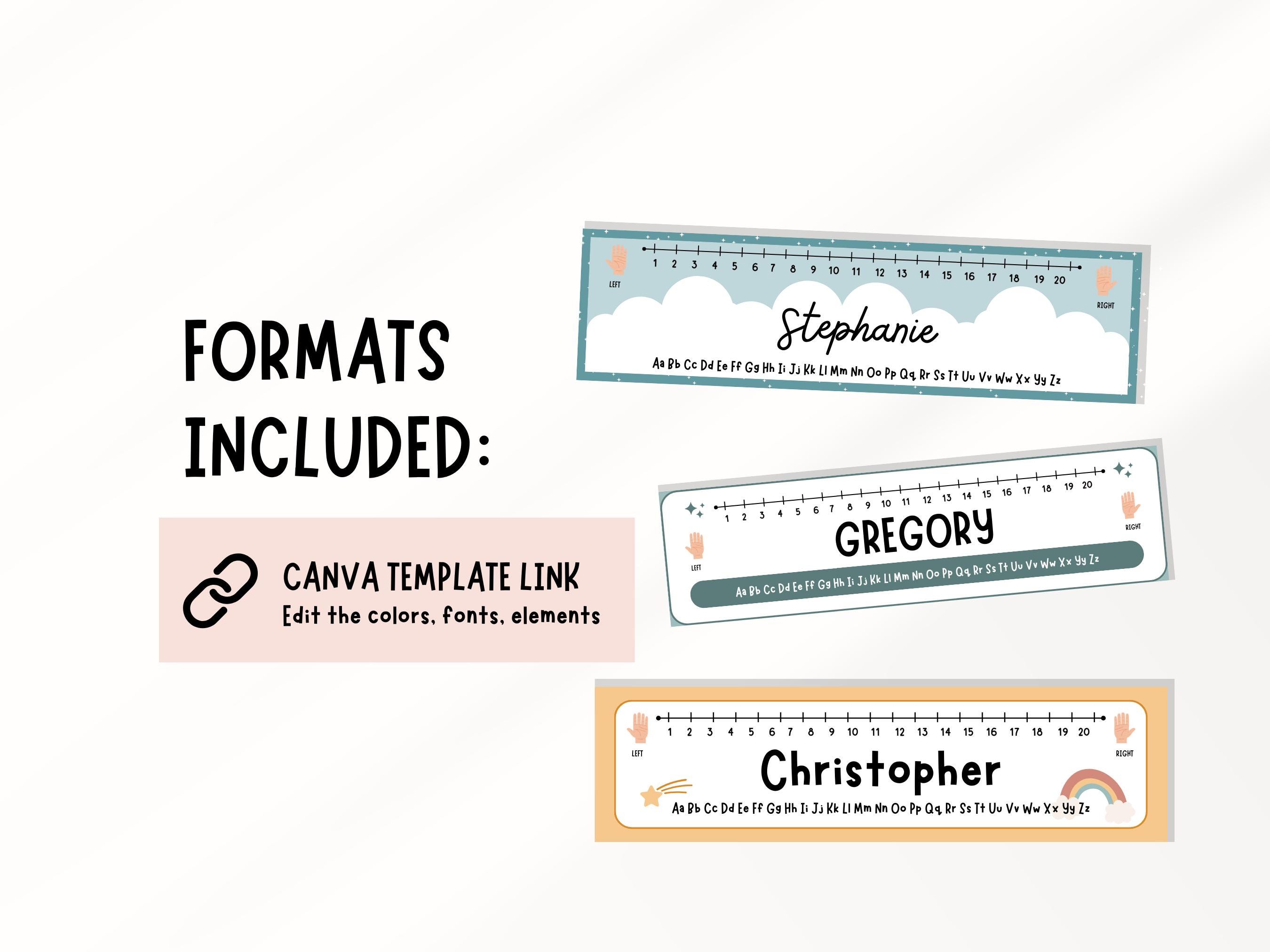 Student Desk Tag Labels, Editable Student Name Tags, Classroom Desk ...
