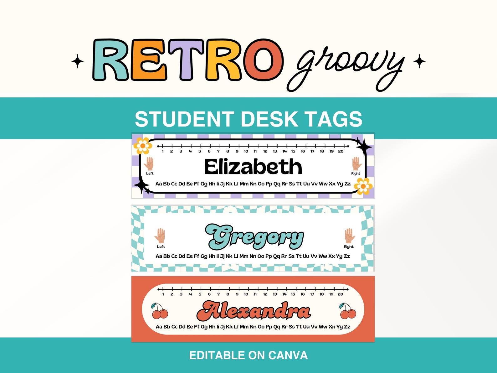 Student Desk Name Tags, Printable Student Labels, Editable Name Tags ...
