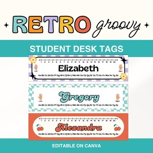Student Desk Name Tags, Printable Student Labels, Editable Name Tags ...