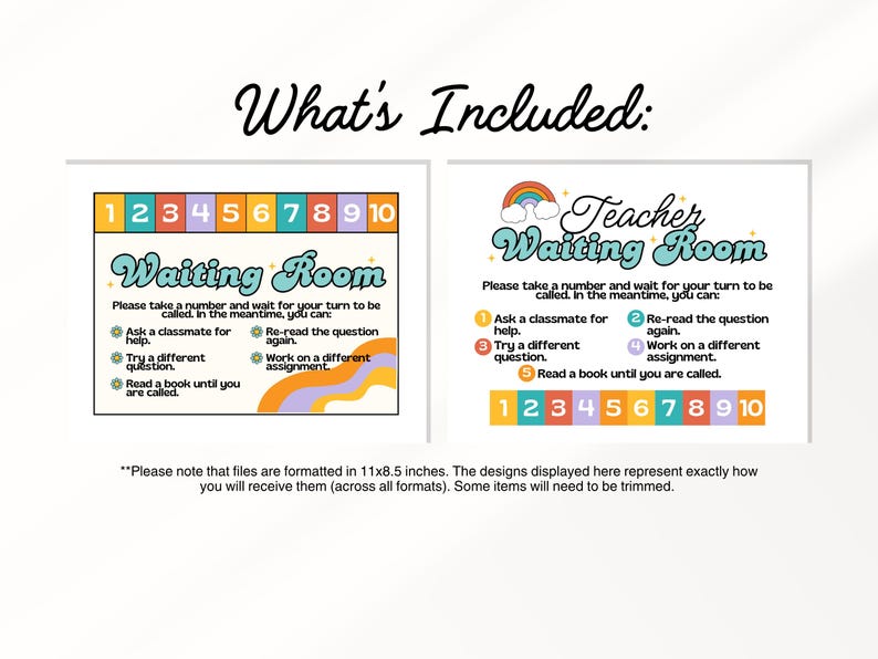 Retro Groovy Teacher Waiting Room Display, Classroom Waiting Room Sign ...