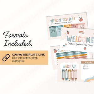 Editable Classroom Slides Template Canva, Class Daily Slides, Teaching ...