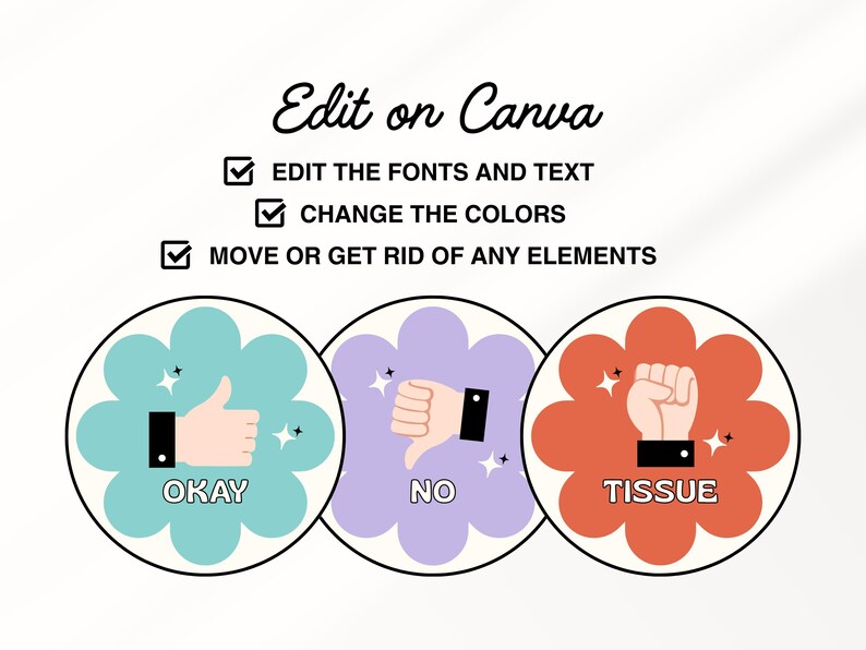 Groovy Classroom Hand Signals Posters, Editable Hand Sign Poster ...