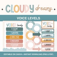 Boho Rainbow Voice Levels Classroom Display (digital Download) - Etsy