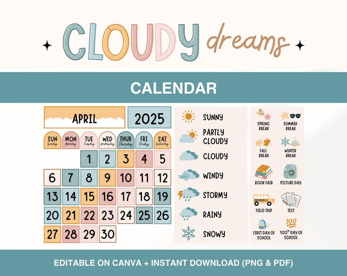 Classroom Calendar Display | Pocket Chart | Composition Notebook ...