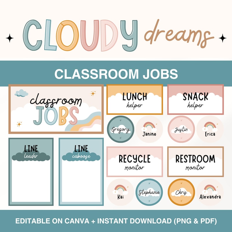 Classroom Jobs Chart - Etsy