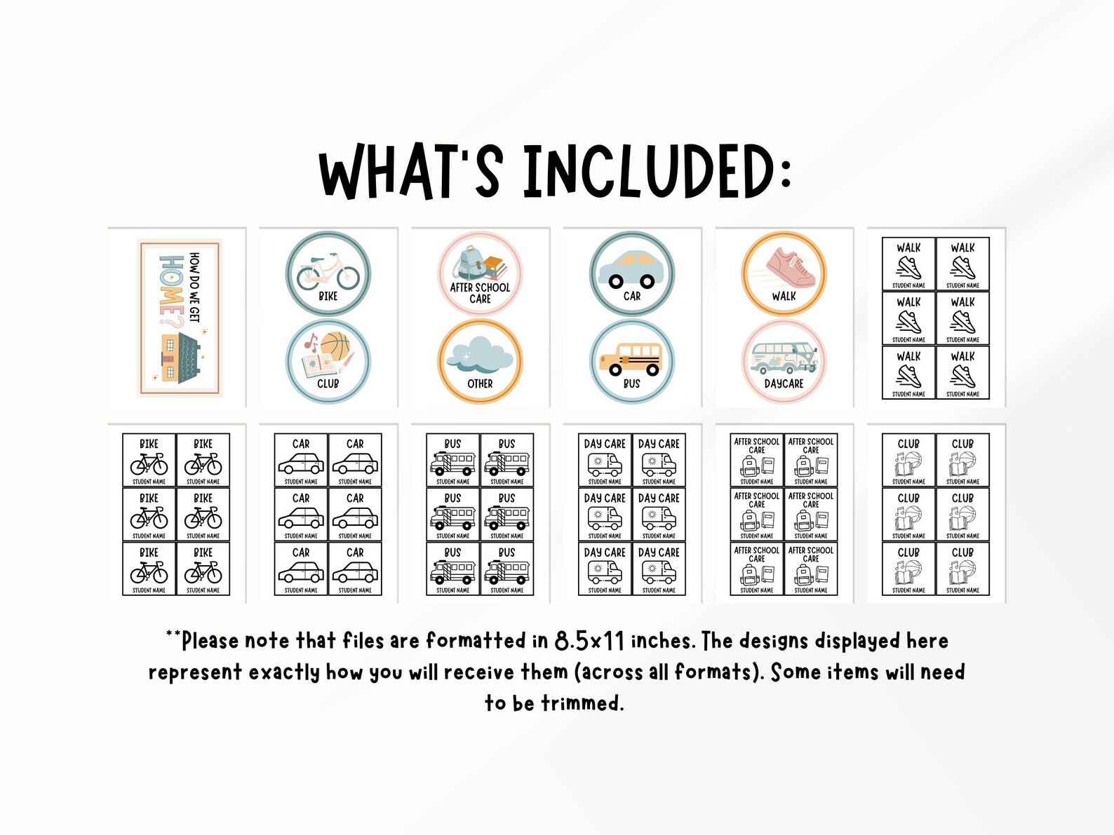 How Do We Get Home Chart, Rainbow Classroom Decor, How We Go Home ...