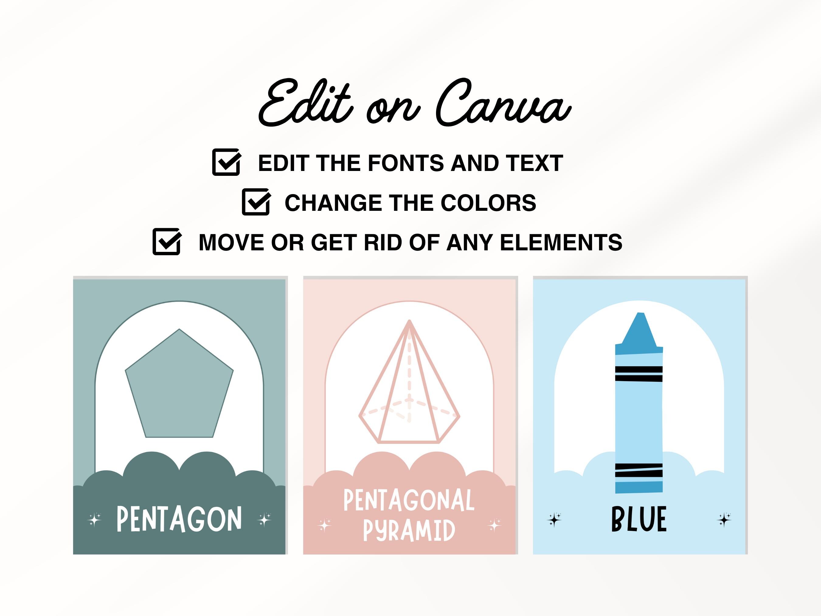 Shapes and Color Posters for Classroom, Rainbow Classroom Decor Display ...
