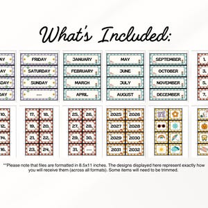 Groovy Classroom Flip Calendar Display, Bright Classroom Decor ...