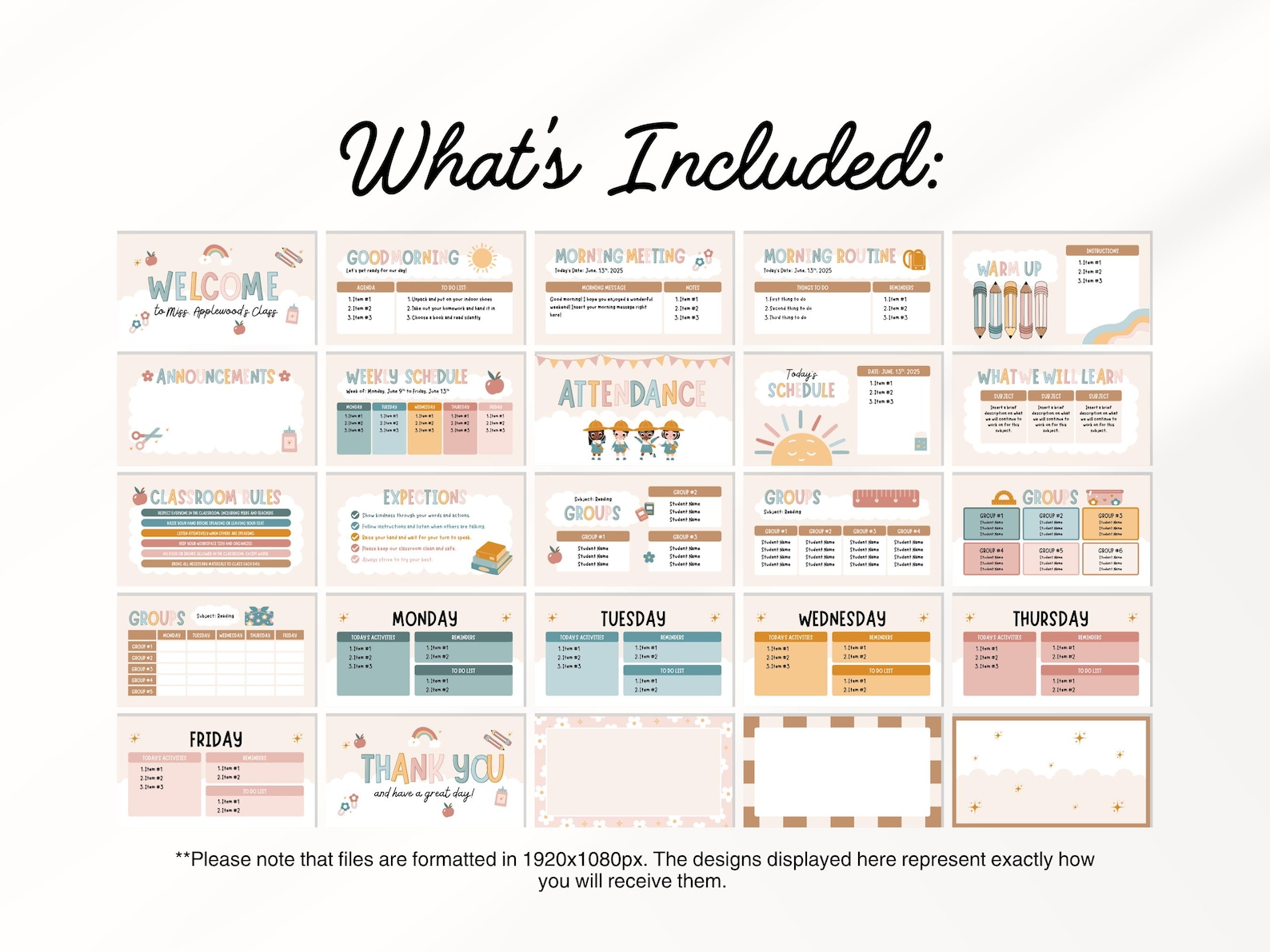 Editable Classroom Slides Template Canva, Class Daily Slides, Teaching ...