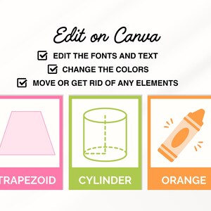 Shapes and Color Posters for Classroom, Bright Pastel Classroom Decor ...