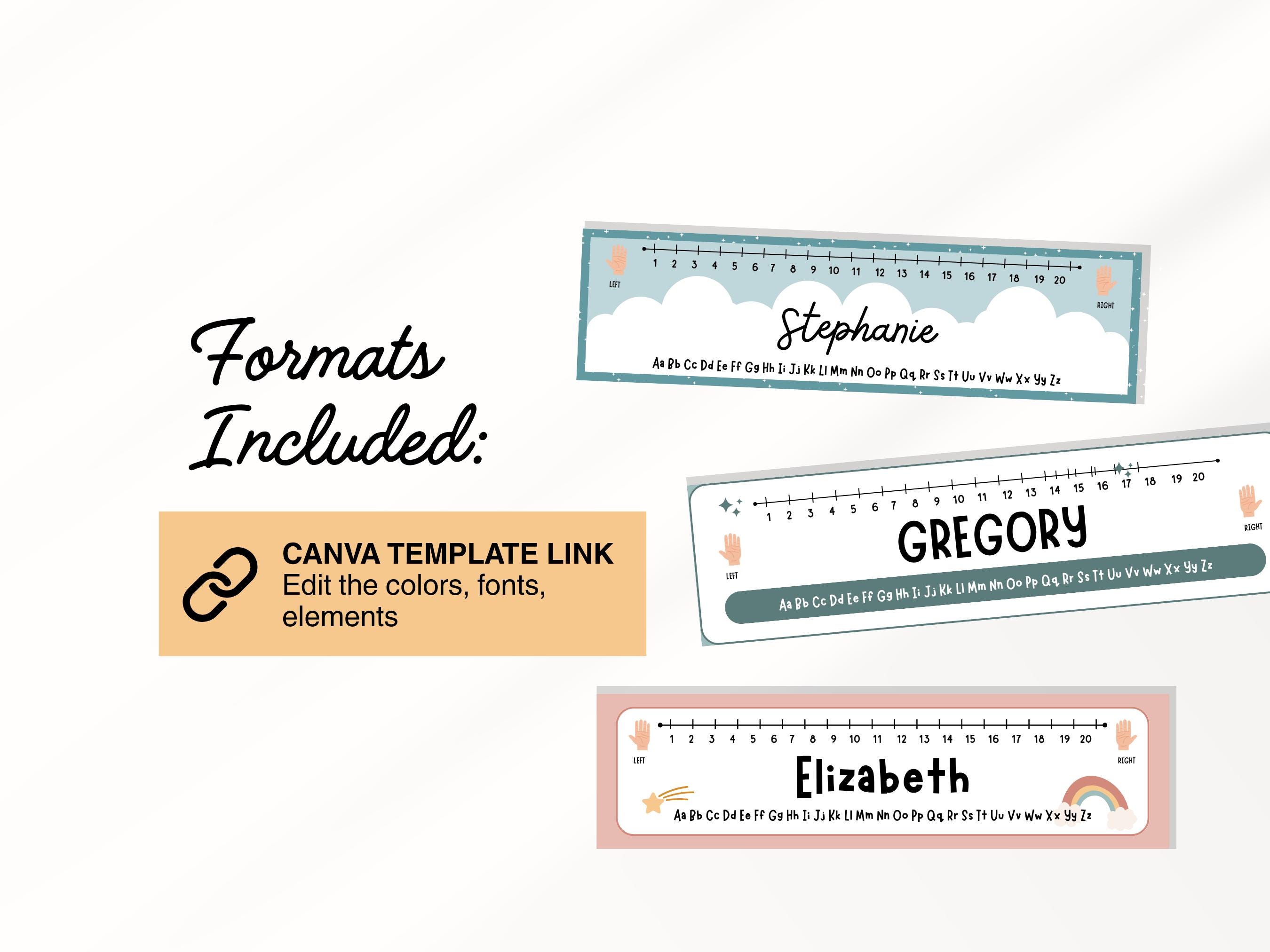 Student Desk Tag Labels, Editable Student Name Tags, Classroom Desk ...