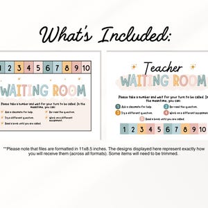 Teacher Waiting Room Display, Classroom Waiting Room Sign, Rainbow ...