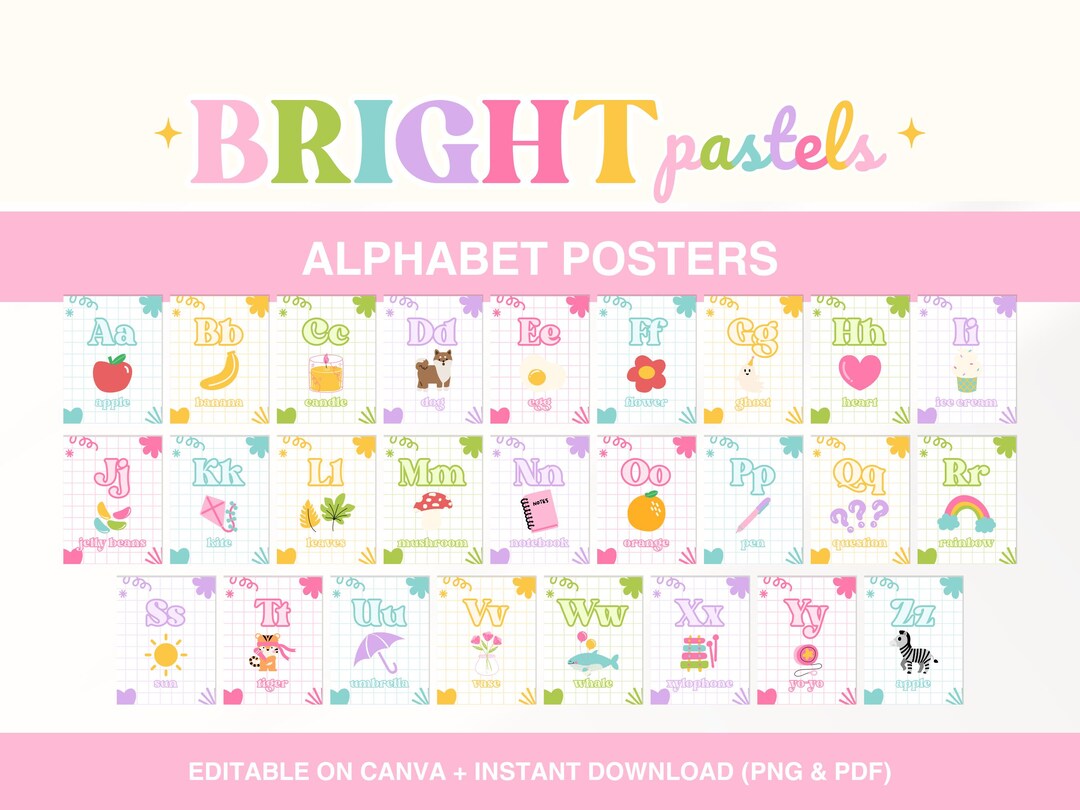 Editable Colorful Alphabet Posters, Downloadable ASL Alphabets Chart ...
