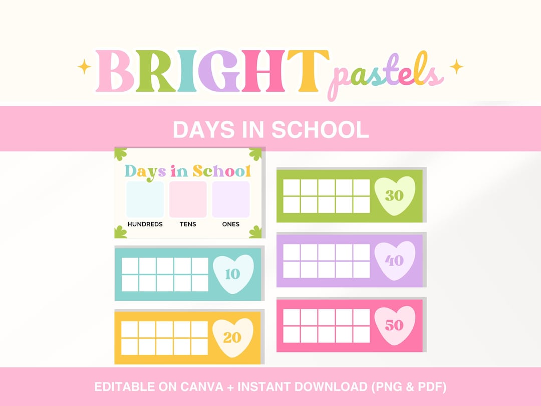Classroom Days at School Display, Days in School Tally Chart, 100 Days ...