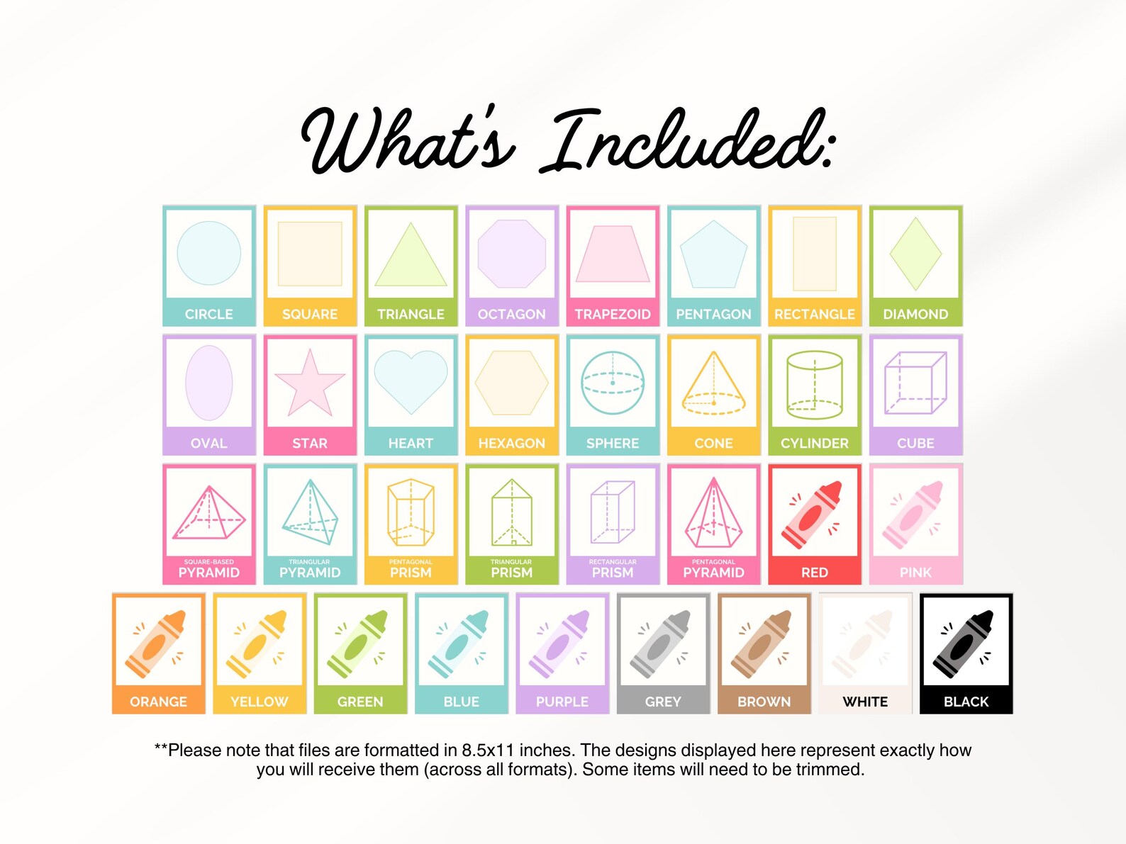 Shapes and Color Posters for Classroom, Bright Pastel Classroom Decor ...