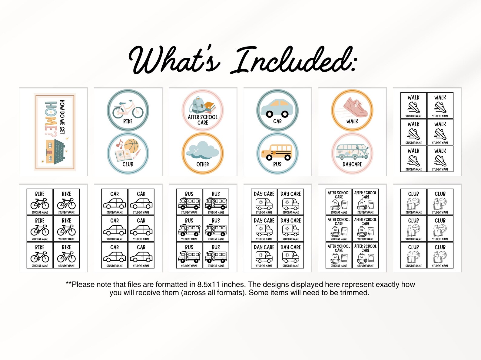 How Do We Get Home Chart, Rainbow Classroom Decor, How We Go Home ...