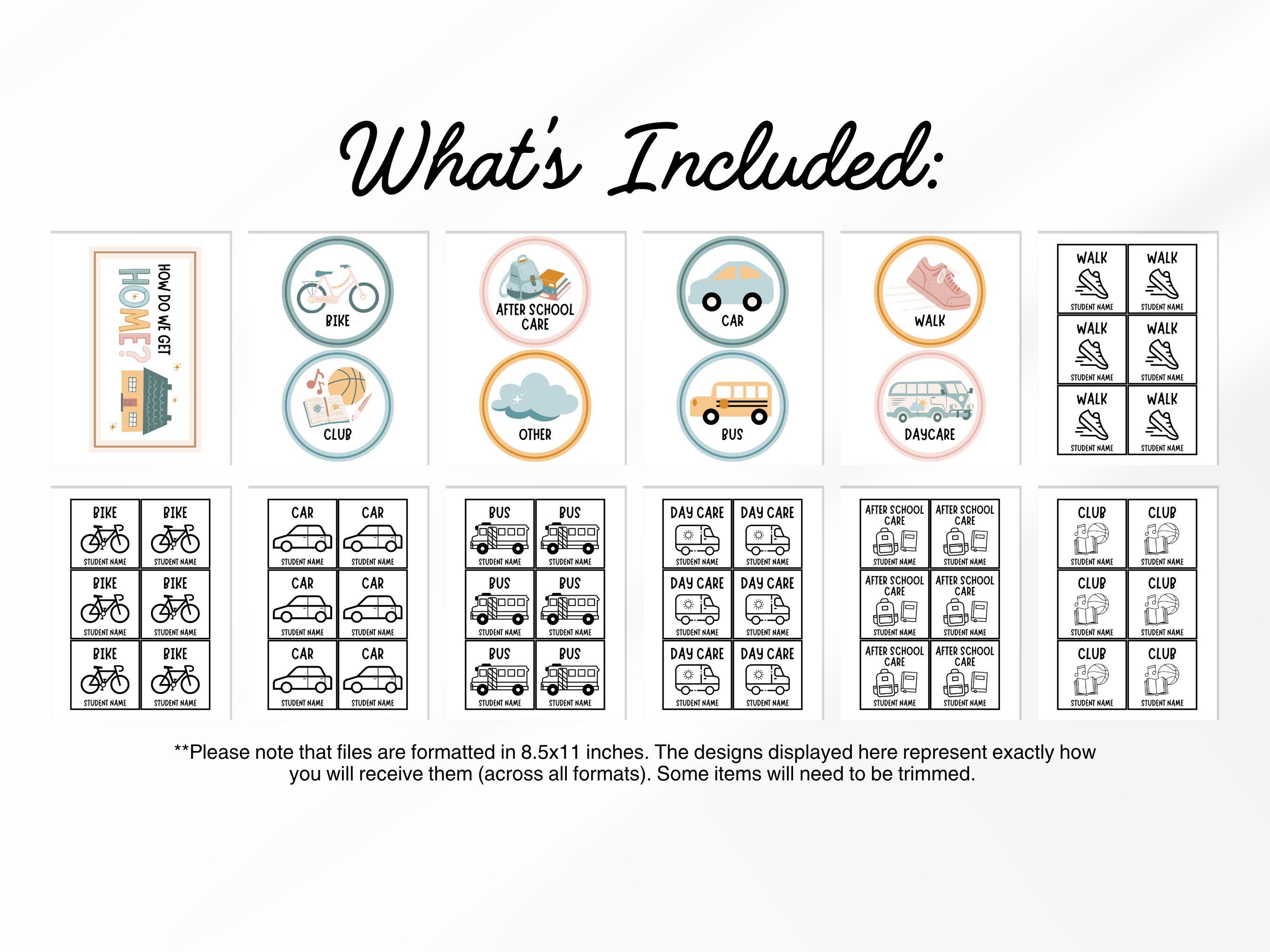 How Do We Get Home Chart, Rainbow Classroom Decor, How We Go Home ...