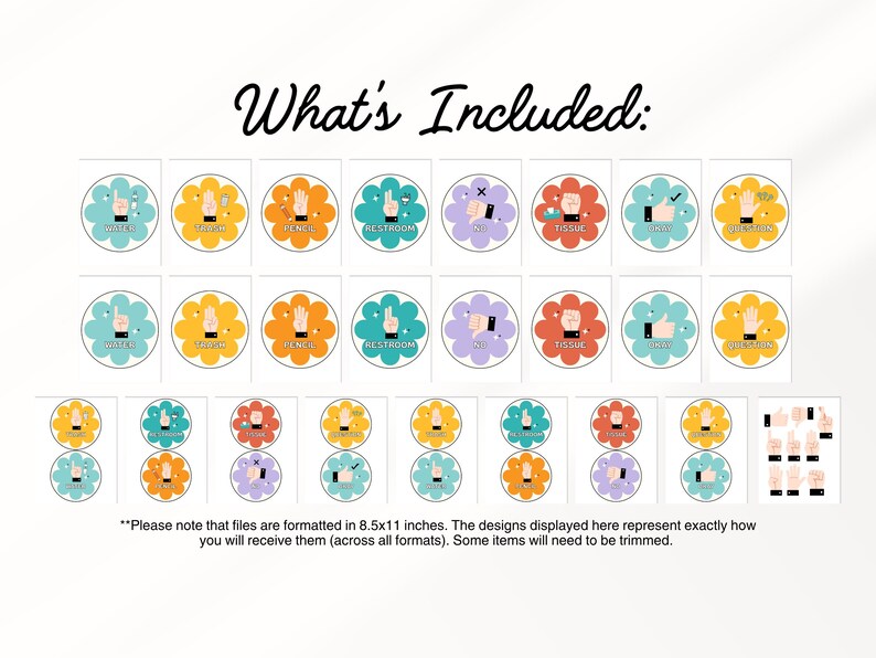 Groovy Classroom Hand Signals Posters, Editable Hand Sign Poster ...