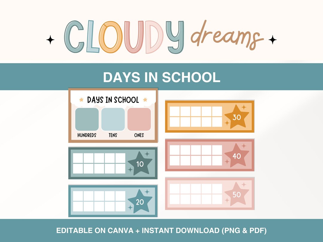 Classroom Days at School Display, Days in School Tally Chart, 100 Days ...