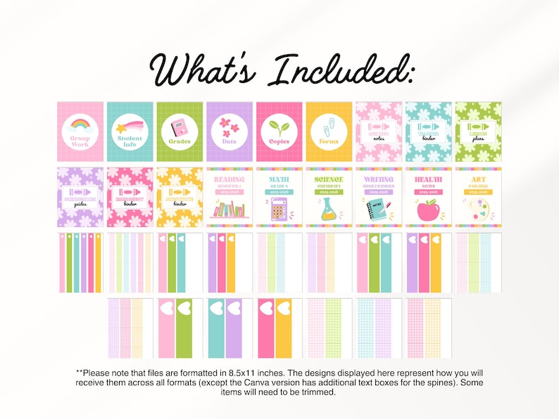 Classroom Binder Covers and Spines, Editable Bright Pastel Binder Cover ...