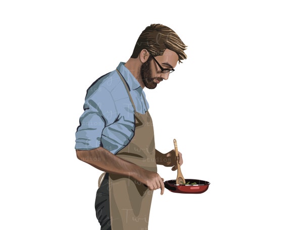 Cooker Man Clipart Cartoon
