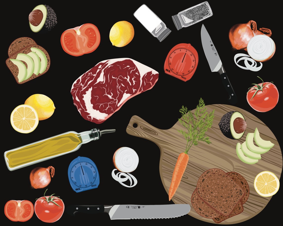 Cooking Clipart Bundle Vegetables and Fruit Clipart Kitchen - Etsy