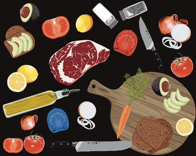 Cooking Clipart Bundle Vegetables and Fruit Clipart Kitchen - Etsy