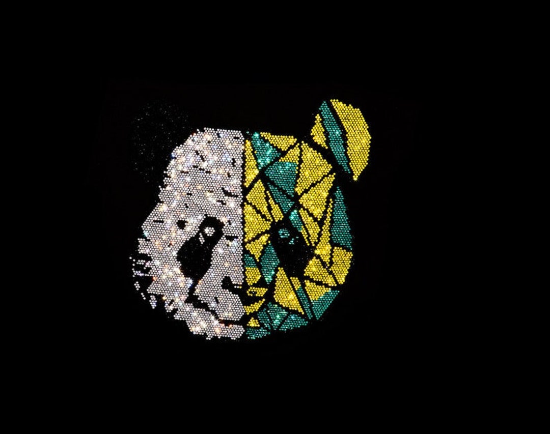 Panda Rhinestone Iron on Transfer: Crystal Apparel Motif (11 X 7.5) - Etsy
