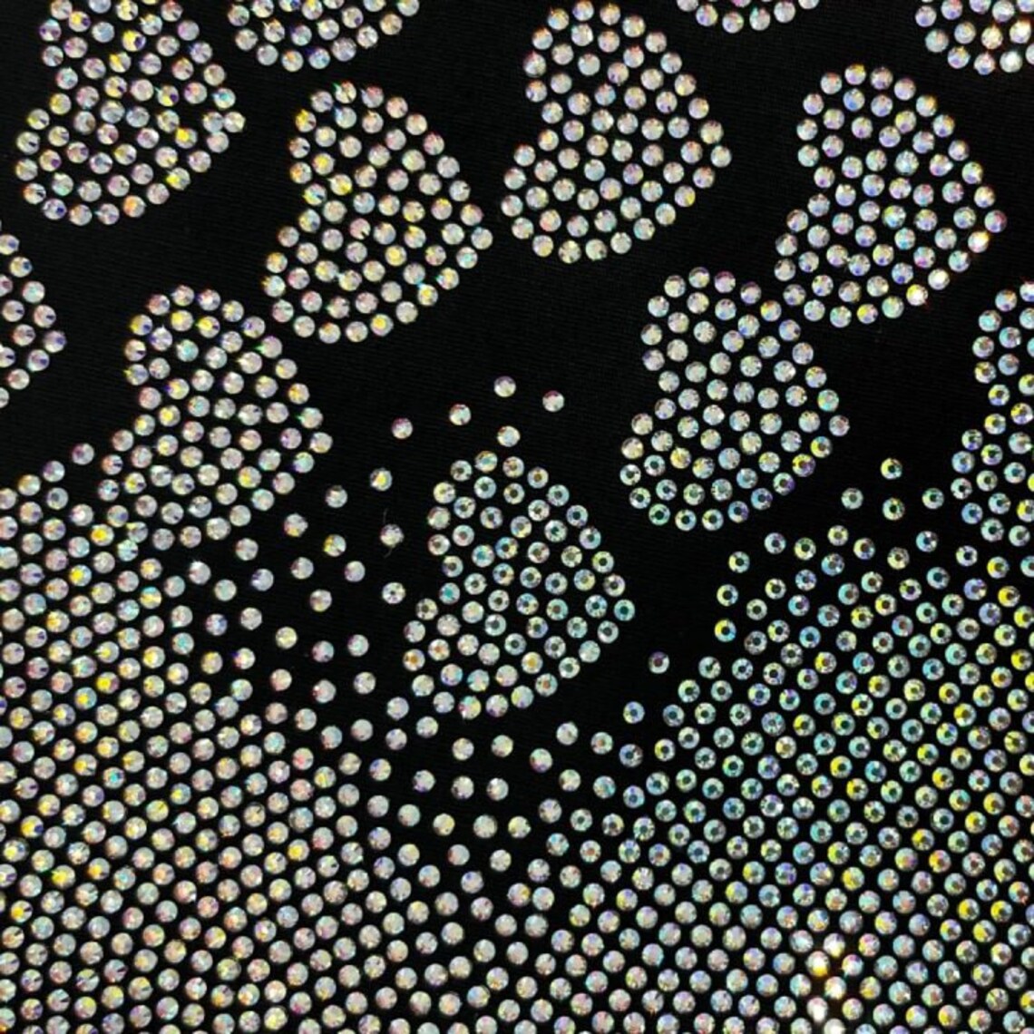 Crystal Heart Rhinestone Heat Transfer Design Custom Iron on - Etsy