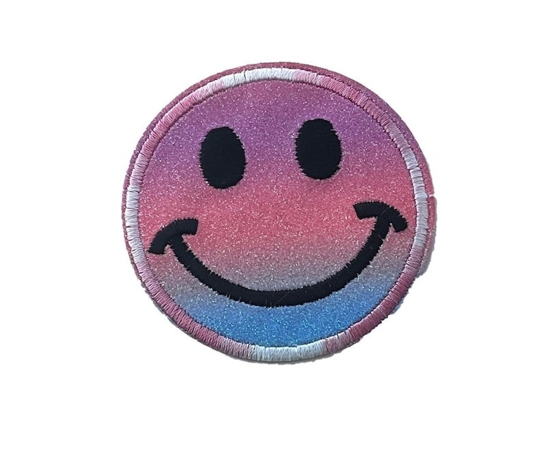 Smiley Face Iron on Patches, Smiley Face Iron on Designs , Embroidery ...